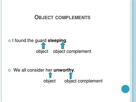 Object Complements