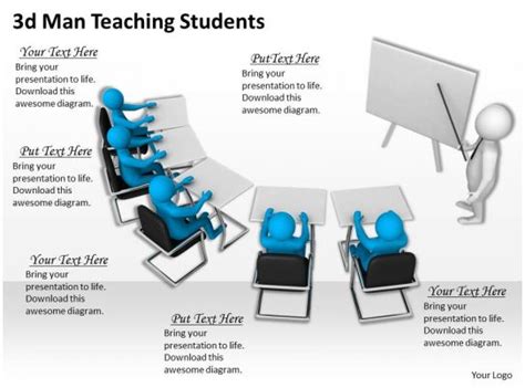 D Man Teaching Students Ppt Graphics Icons Powerpoint PowerPoint Presentation Pictures PPT