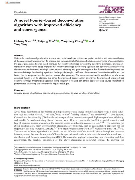 Pdf A Novel Fourier Based Deconvolution Algorithm With Improved Efficiency And Convergence