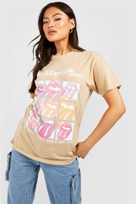 Rolling Stones Graphic Oversized Band T Shirt Boohoo Uk