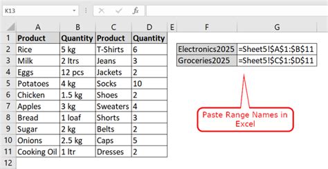 How To Paste Range Names In Excel 3 Simple Tricks Excel Insider