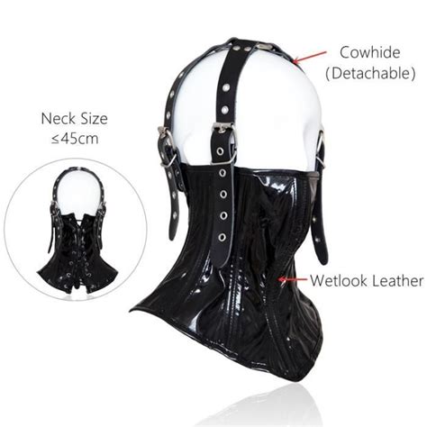 Colliers De Bondage Bdsm En Cuir Sexy Look Mouillé Unisexe Demi