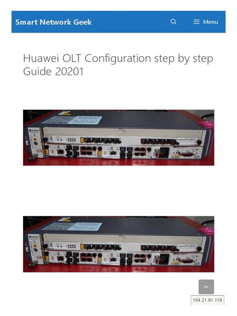 Huawei Olt Configuration Step By Step Guide 20201 Smart Network Geek Pdf
