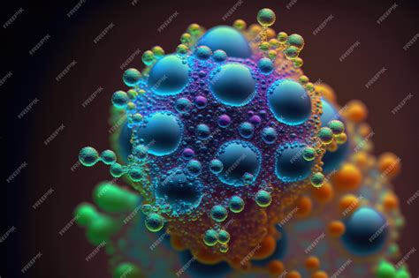 Premium Photo Colorful Hydrophobic Molecules In Super Macro Photography