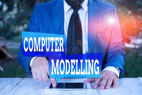 Word Writing Text Computer Modelling Business Concept For Using A Computer To Make A Model Of A