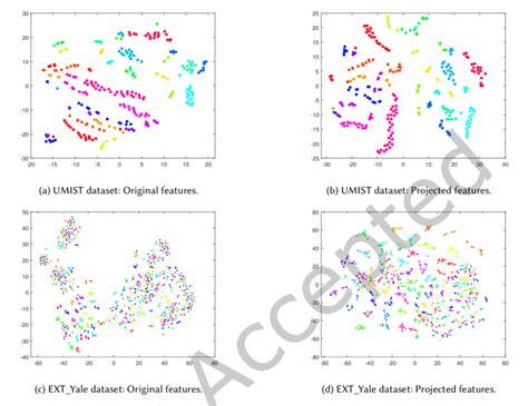 T Sne Visualization Of The Umist And Extyale Dataset Each Color Download Scientific Diagram