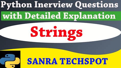 Important String Interview Questions In Python With Example Python