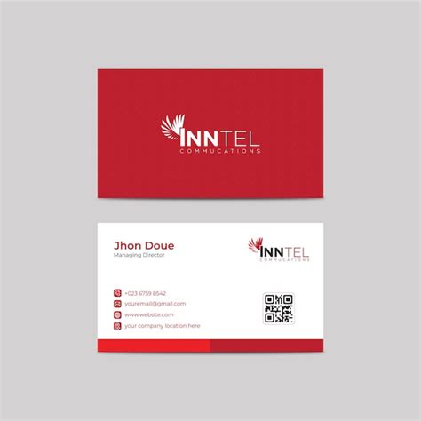 간단한 기업 명함 디자인 서식 파일 프리미엄 벡터