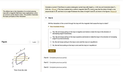 Consider A Current I That Flows In A Plane Rectangular Current Loop With Height 400 Cm And