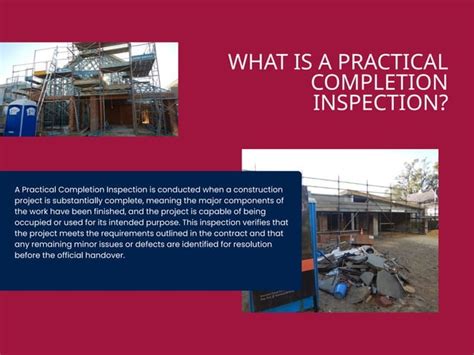 Understanding Practical Completion Inspection Key To A Successful Construction Project Ppt