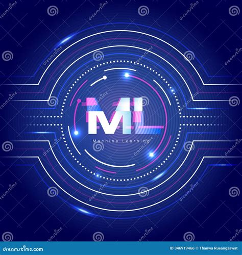 The Concept Of Machine Learning Ml Vector Illustration Cartoondealer