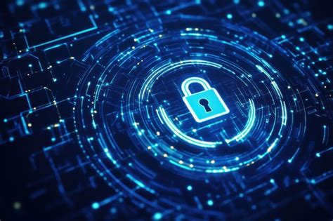 Digital Lock Symbol Premium Ai Generated Image