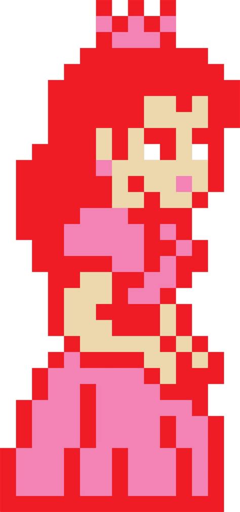 Mario 2 Style Princess Peach Pixel Art Pixel Art Graphic Image Pixel