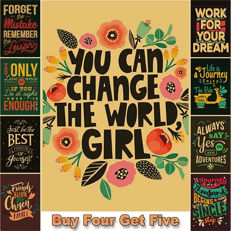 홈 장식 빈티지 크래프트 종이 동기 부여 포스터 및 인쇄 현대 미술 동기 부여 그림 그림 바 카페 벽 스티커그림 And 서예 Aliexpress