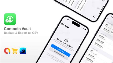 Contacts Vault Export Contacts As Csv Or Json Swiftui Contacts