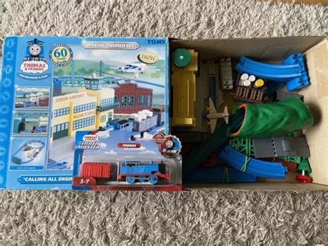 Tomy Trackmaster Thomas Tank Engine Calling All Engines Airport Train Set £999 Picclick Uk