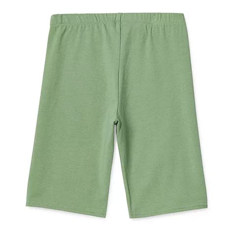 Thereabouts Little And Big Girls Solid 8 Bike Short Color Hedge Green