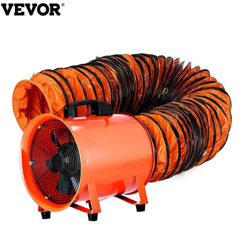 Vevor 산업용 연기 추출기 송풍기 2800rpm 환풍기 먼지 연기 추출기 환기 팬 5m Pvc 덕트 12 인치