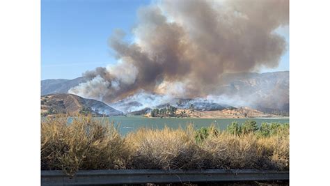 Brush Fire Grows Quickly To 170 Acres At Lake Castaic Forward Progress