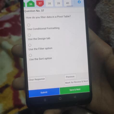 Question No 37 How Do You Filter Data In A Pivot Table Use Conditional