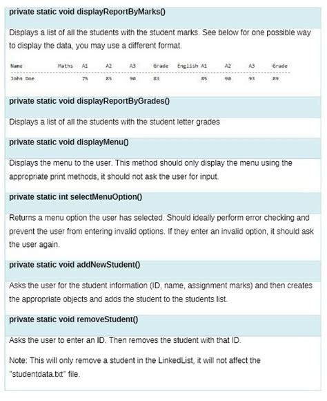 Private Static Void Displayreportbymarks Displays A List Of All