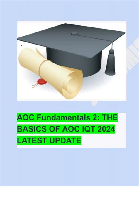 AOC Fundamentals 2 THE BASICS OF AOC IQT 2024 LATEST UPDATE AOC IQT Stuvia US