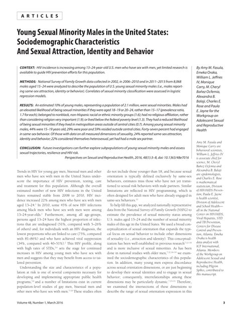 Pdf Young Sexual Minority Males In The United States