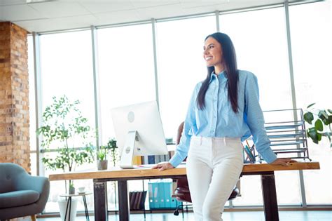 현대적인 사무실 공간에서 미소 짓고 성공과 전문성을 포용하는 자신감 넘치는 여성 기업가 30 34세에 대한 스톡 사진 및 기타 이미지 30 34세 검색 엔진 검정