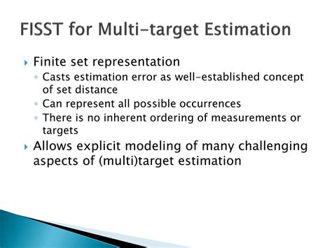Ppt Finite Set Statistics For Sensor Data Fusion Powerpoint Presentation Id 786757