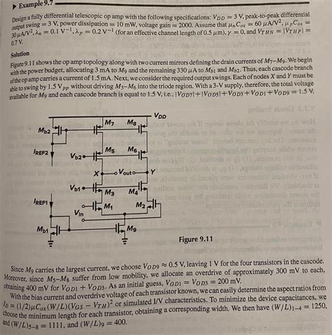 Design Review Fully Differential Telescopic Operational Amplifier Electrical Engineering