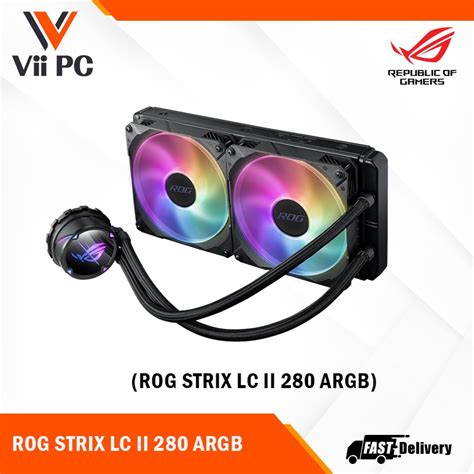 ASUS ROG Strix LC II 280 ARGB All In One Liquid CPU Cooler With Aura Syncm Dual ROG 140 Mm