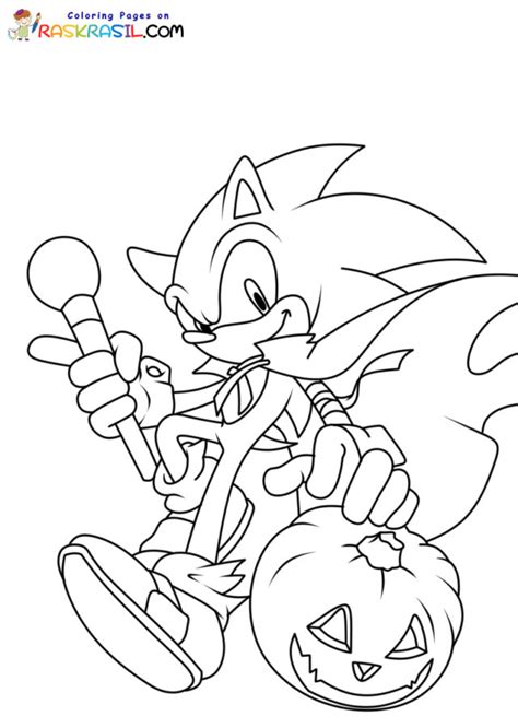Coloriage Sonic Halloween à Imprimer