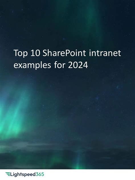 Top 10 Sharepoint Intranet Examples For 2024 Pdf
