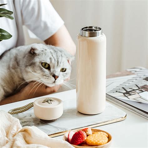 단추 보온보냉 티 텀블러 450ml 차망 보관 분리가능 감도 깊은 취향 셀렉트샵 29cm