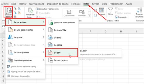 Como Importar Pdf A Excel Con Power Query Ninja Del Excel