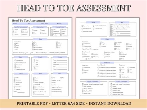 Head To Toe Assessment Template Nursing Checklist Nursing Etsy Uk Head To Toe Assessment Template Nursing Checklist Nursing Etsy Uk