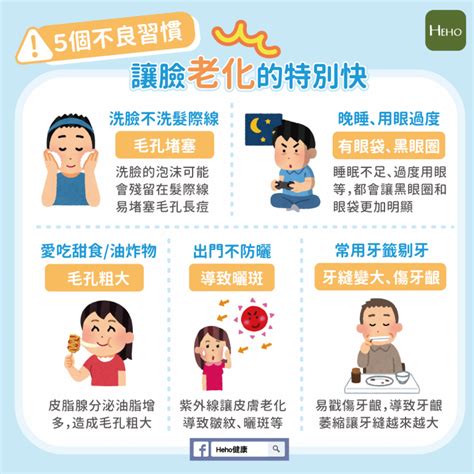 5個不良習慣，讓臉老化的特別快 Heho健康