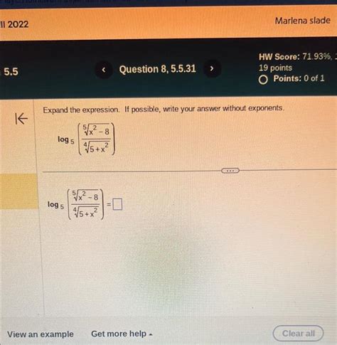 Solved Expand The Expression If Possible Write Your Answer Chegg Com