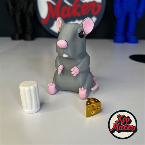 Magnetic Chef Mouse Ratatouille 🐭🧀・ Stl File For 3d Printing・cults