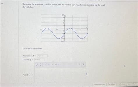 Solved Determine The Amplitude Midline Period And An Chegg Com