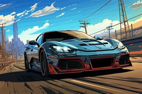Premium AI Image Vector Illustration Of Need For Speed NFS Game