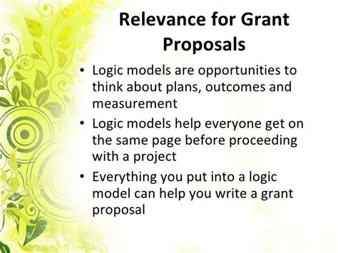 Logic Models For Grant Writing
