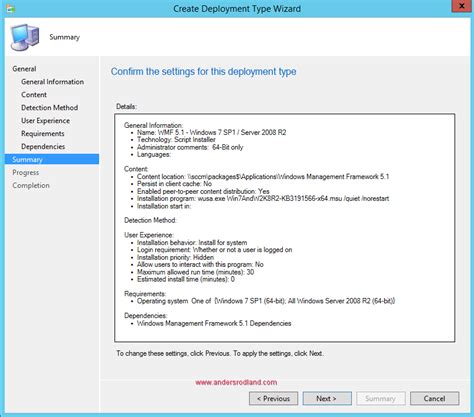 Pdf Deploy Windows Management Framework 51 With · Create A Deployment Type And Select
