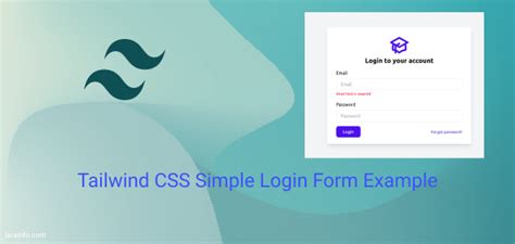 Tailwind Css Simple Login Form Example