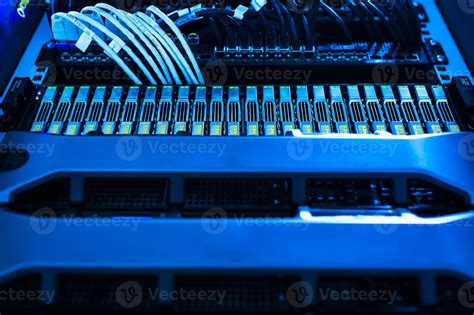 A Close Up Of A Computer With Wires And Cables 52315373 Stock Photo At Vecteezy