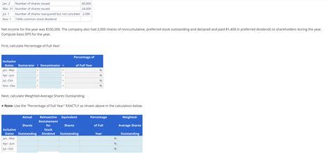 Solved Compute Basic EPS For The Year First Calculate Chegg Com