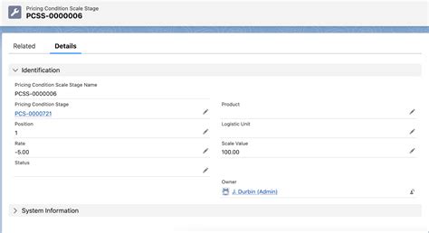 Create Pricing Condition Scale Stage Records