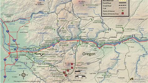 Maps Columbia River Gorge