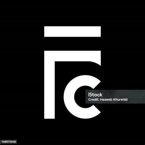 최소한의 Cf 로고 고급 배경에 Fc 편지의 아이콘입니다 Cf 모노그램 이니셜을 기반으로 한 로고 아이디어 전문적인 다양한 문자 기호와 배경에 Fc 로고 0명에 대한 스톡