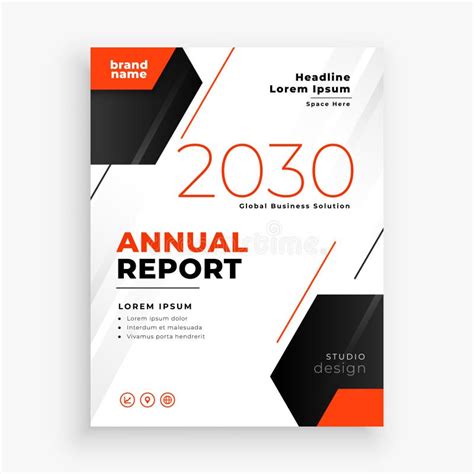 Corporate Company Profile Brochure A Annual Report Booklet Design Stock Vector Illustration Of